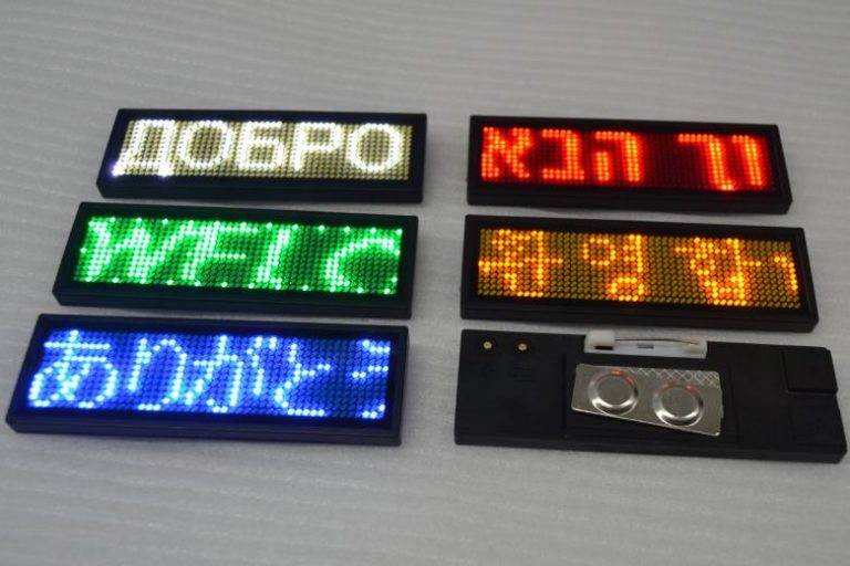 LED Badge digital name plate single color mini display - Dubai LED Screen